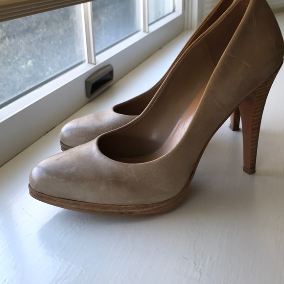 Nine West | Shoes | Nine West Beige 4inch Heel | Poshmark